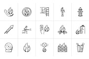 Fire hand drawn sketch icon set., a Person Illustration by Visual ...