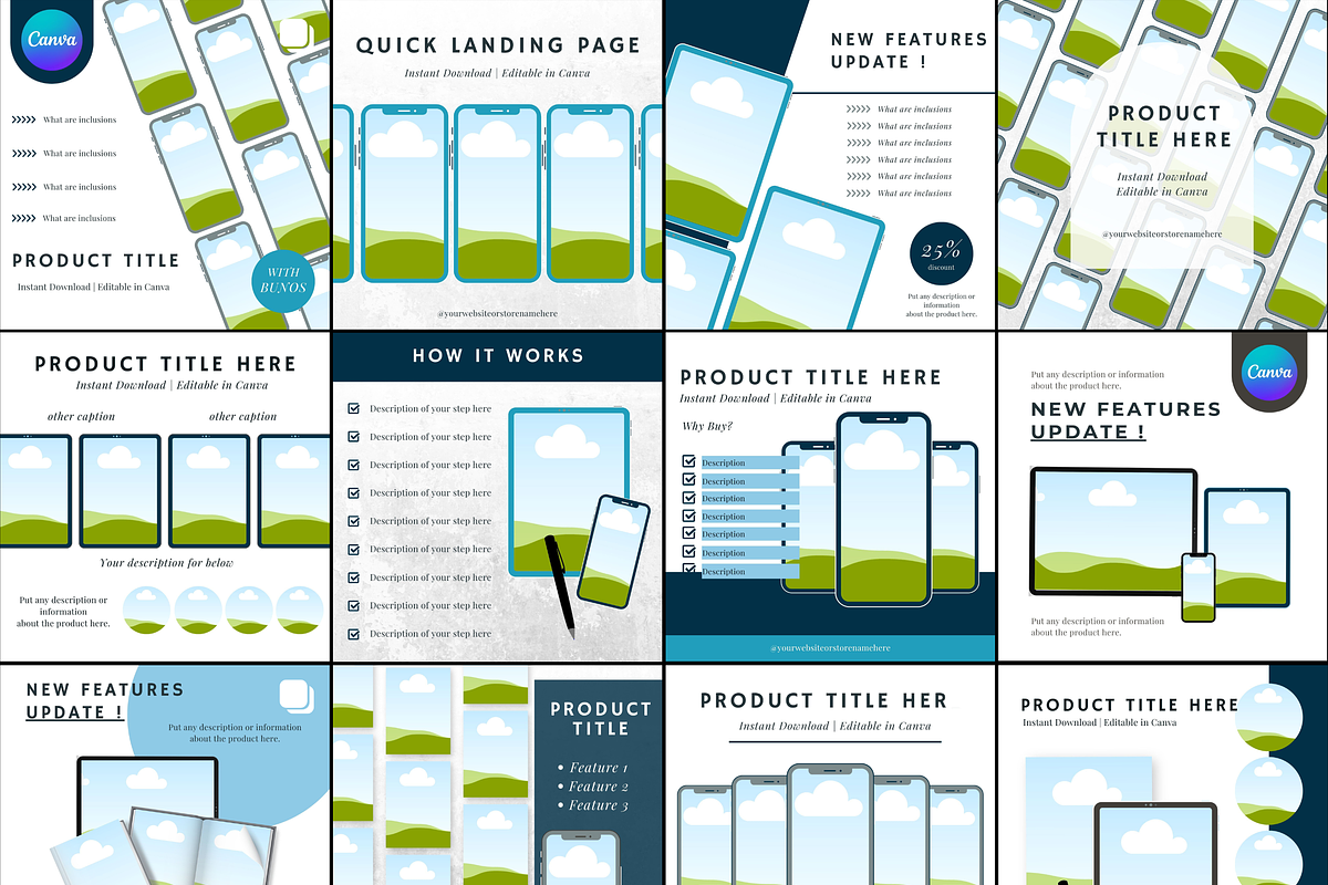 Ultimate Digital Seller Mockup Pack, a Templates & Theme by Digital ...