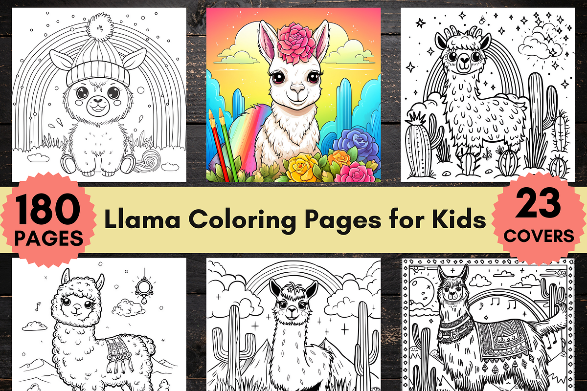 Llama Coloring Pages for Kids