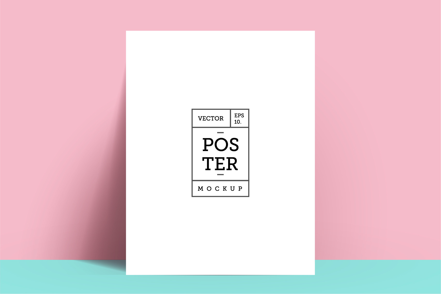 Realistic Blank Vector Poster Mockup, a Print Template by Crafter ...