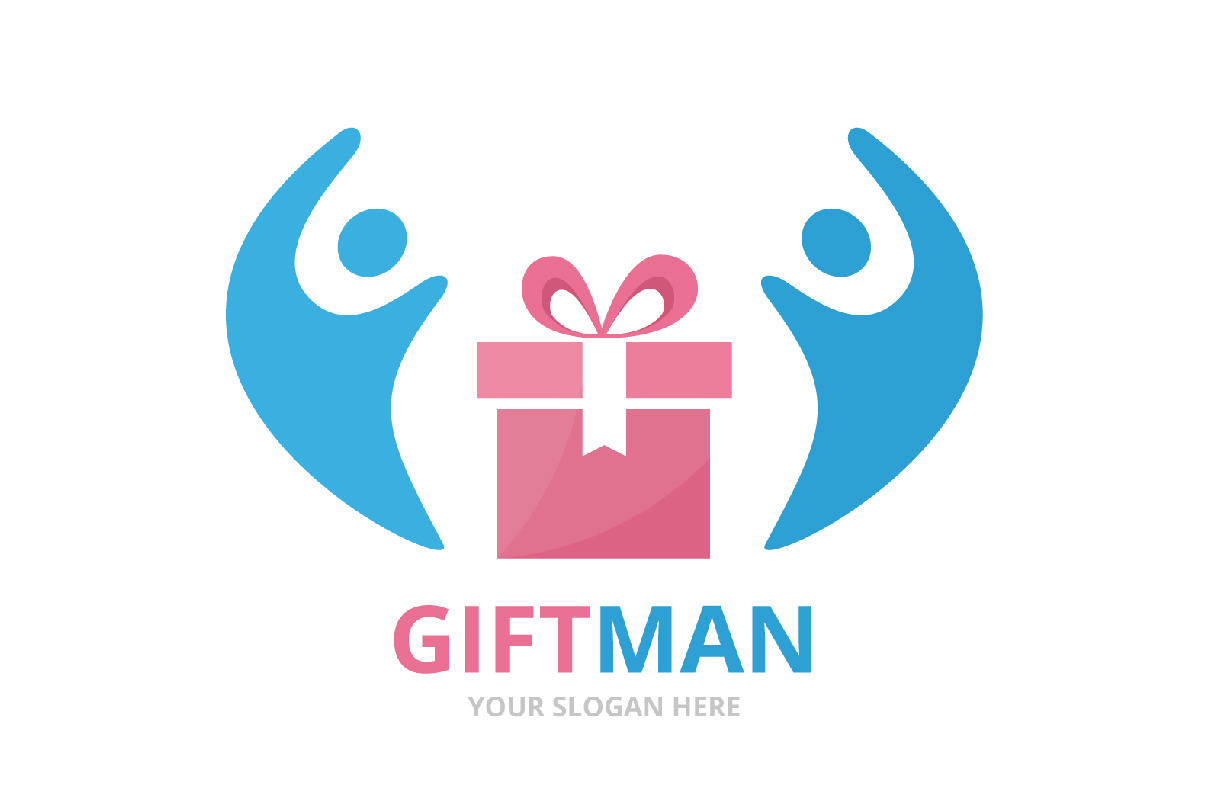 Vector gift and people logo, a Branding & Logo Template by GraphiShop