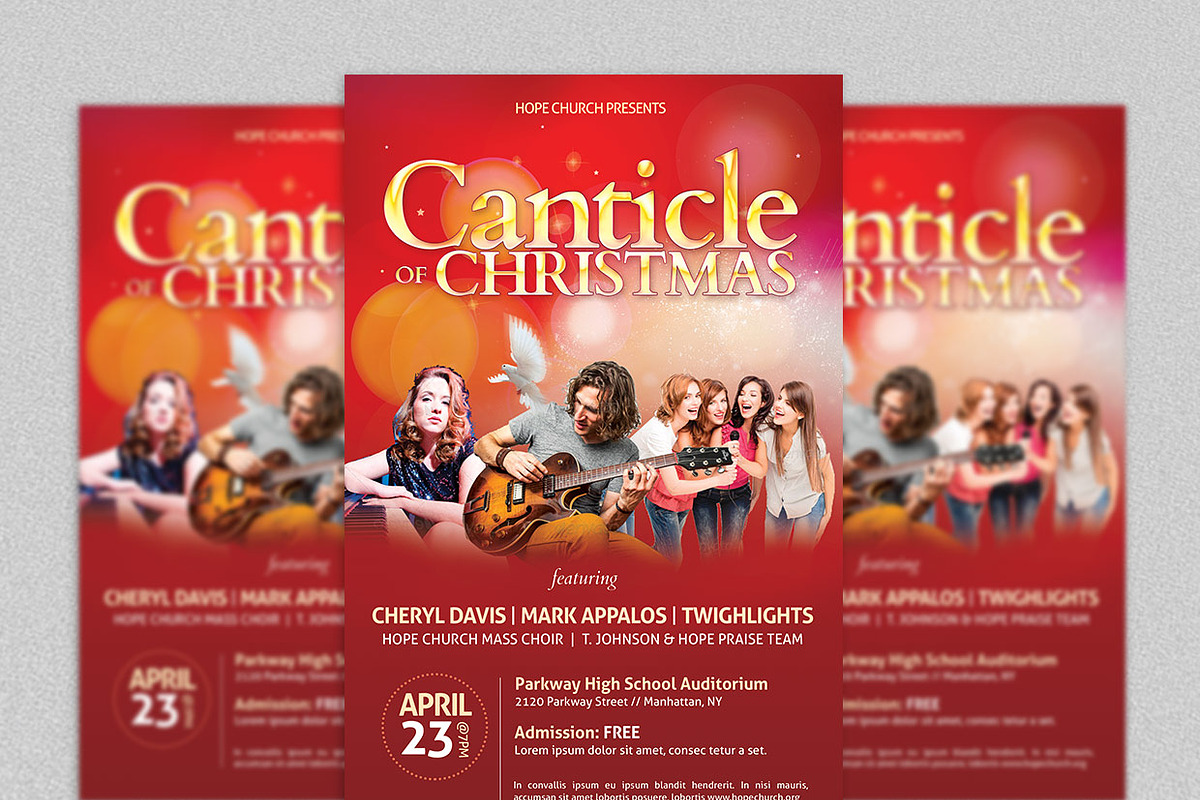 Christmas Concert Flyer Poster, a Flyer Template by Godserv Designs