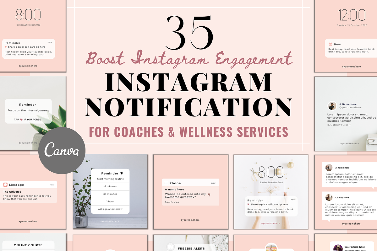 Instagram Notification Style Pack, a Social Media Template by Designs ...