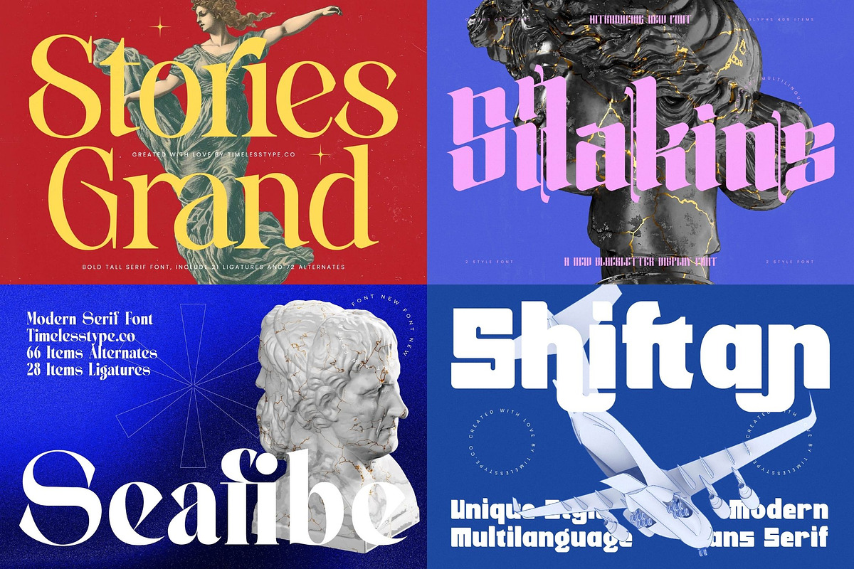 Shock Deal 48 Fonts Mega Bundle, a Serif Font by timelesstype.co