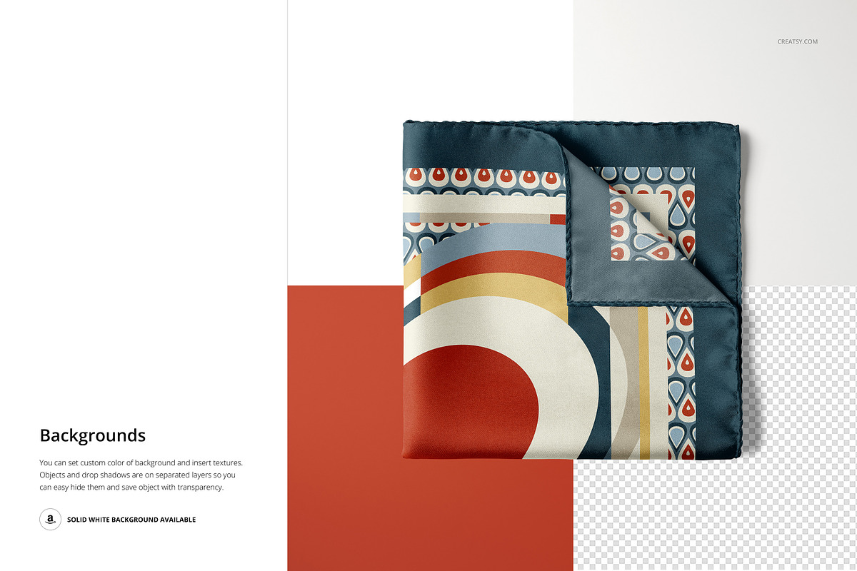 Pocket Square Mockup Set, a Product Mockup by creatsy5