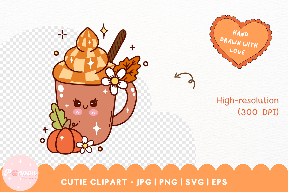 Groovy Thanksgiving Clipart, Autumn