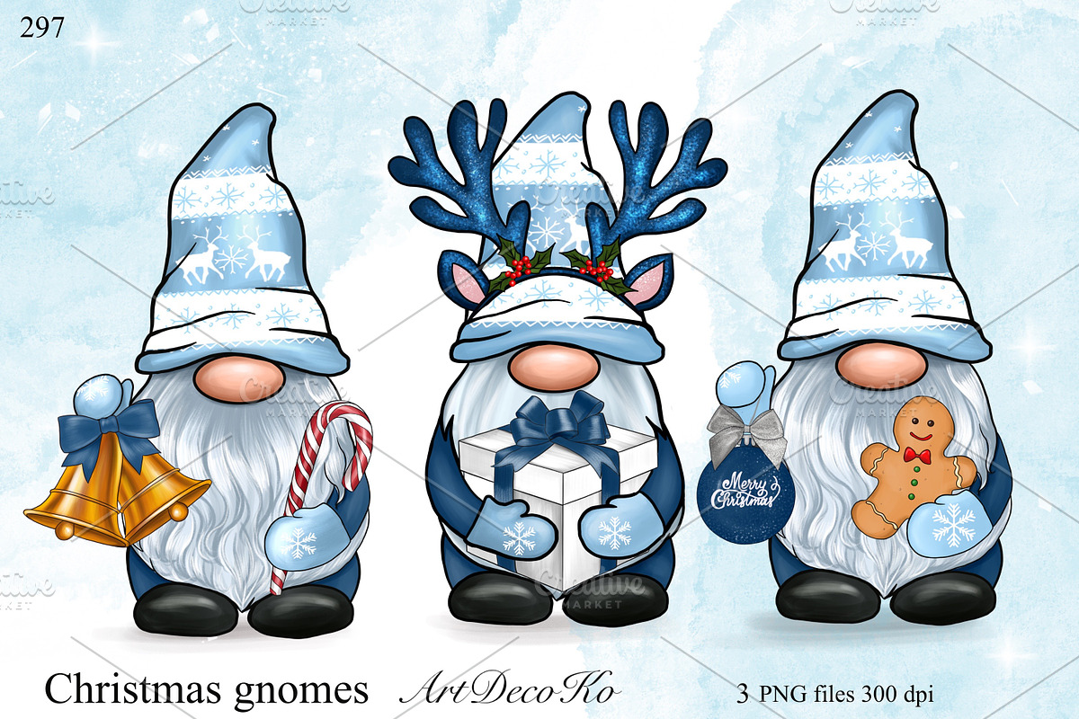 Christmas Gnome PNG Clipart, an Illustration by DekoArt | Creative Market