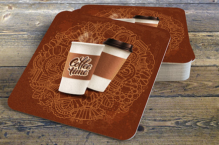 Coaster template, a Stationery Template by Vector beauty