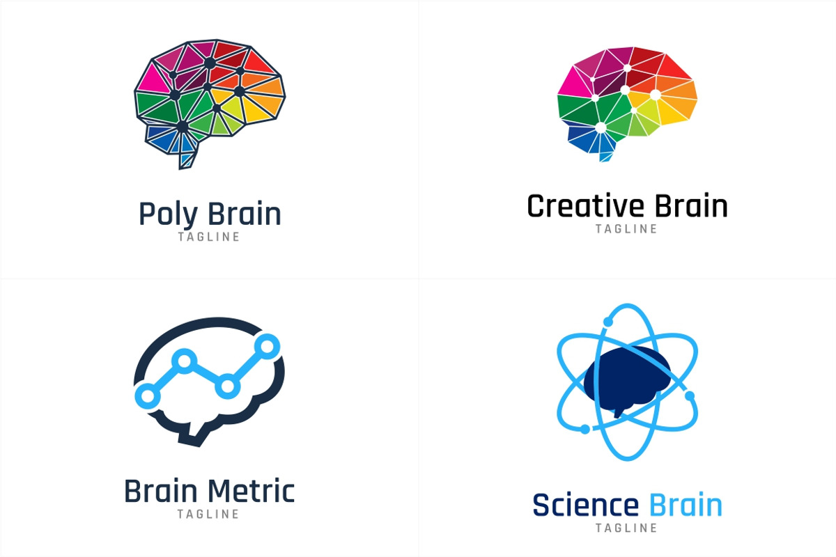 10 Brain Logo Bundle #3, a Branding & Logo Template by PutraCetol Studio