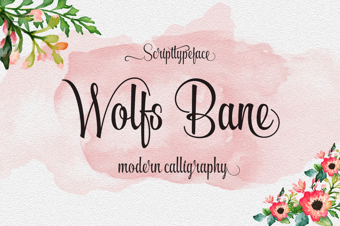 Wolfsbane, a Script Font by groens