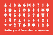 50 Pottery Vector Icons | Icons ~ Creative Market
