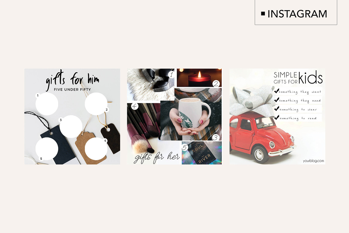 Holiday Gift Guide Social Bundle, a Social Media Template by jgdigital ...