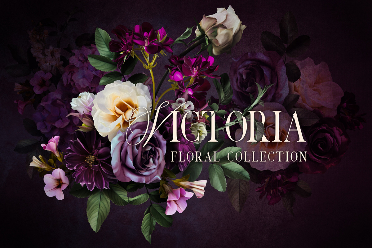 Regal Victoria Floral Collection, a Decorative Illustration by Eclectic ...