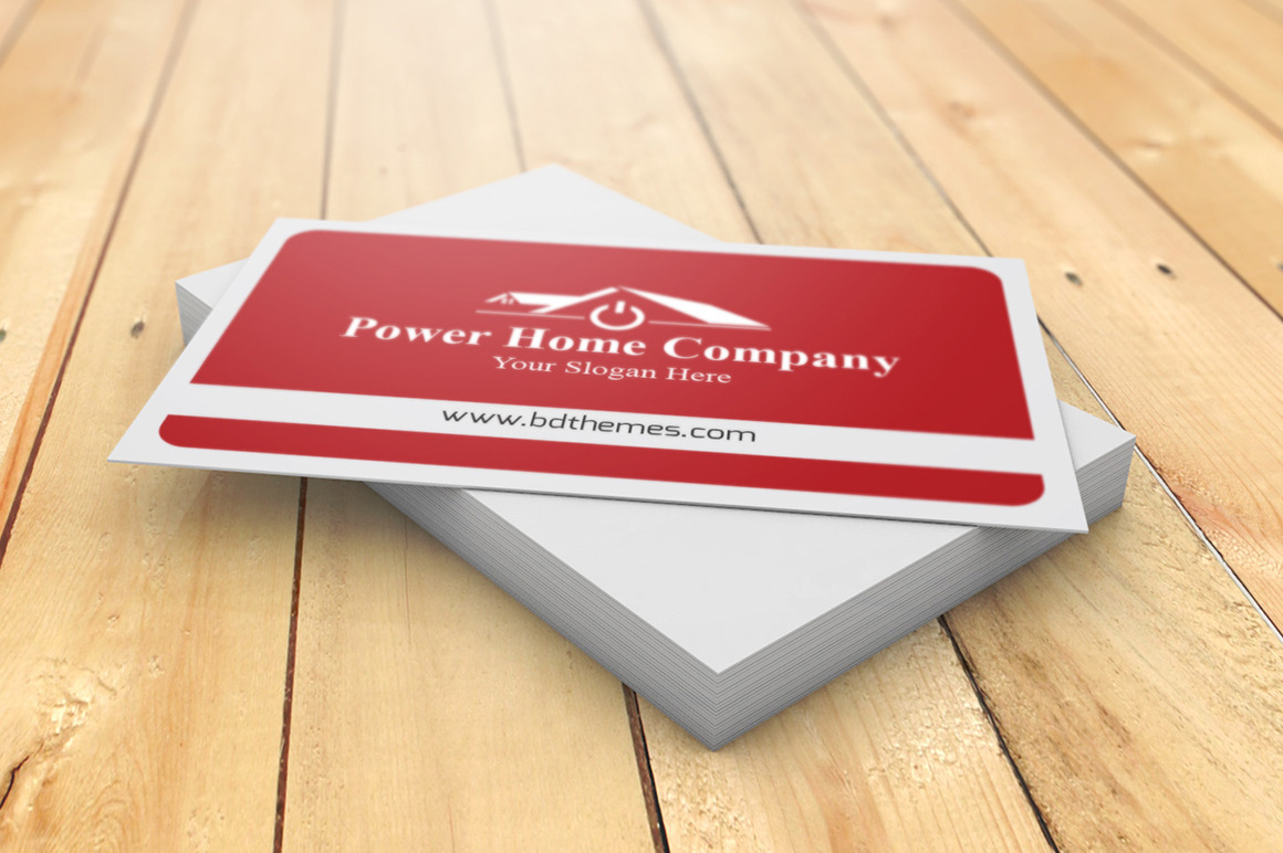 Power Home Company Visiting Card, a Business Card Template by BdThemes
