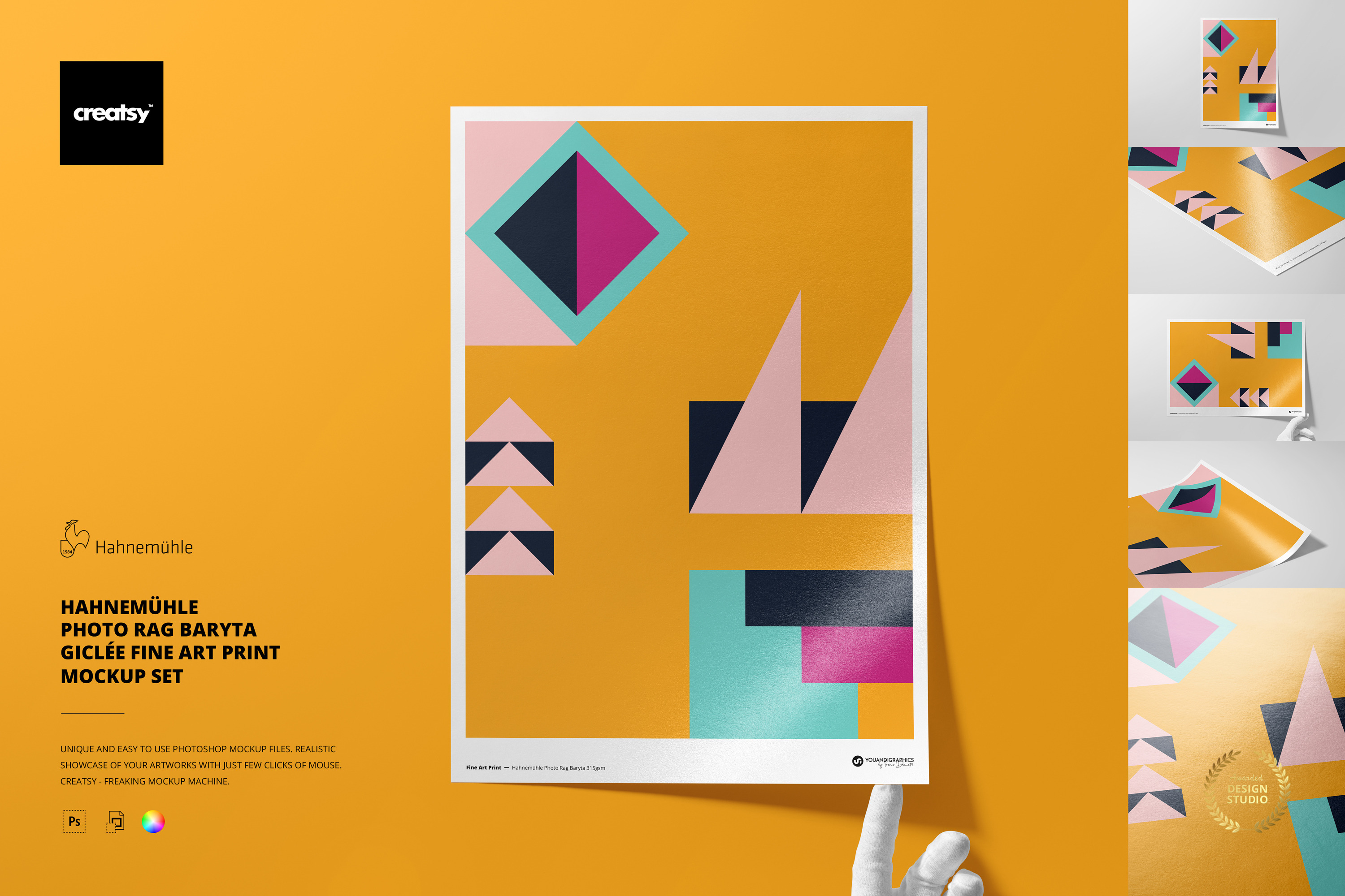Photo Rag Baryta Art Print Mockup, a Product Mockup by creatsy5