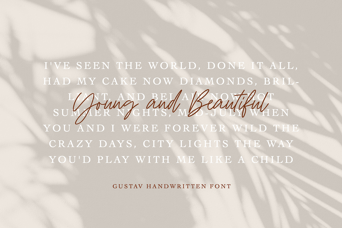 Gustav Calligraphy Font, a Script Font by supfonts