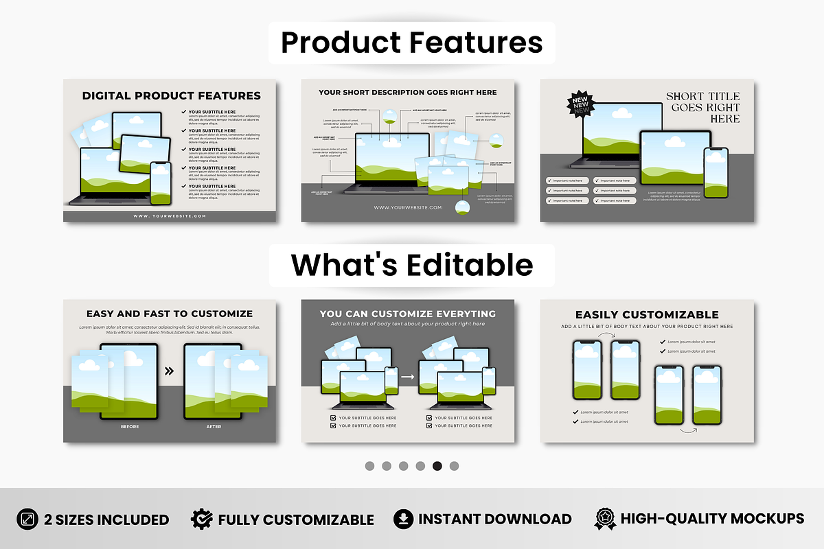Digital Products Mockup Templates