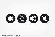 Phone and speaker, sound mode set, an Icon by 007NATALIIA