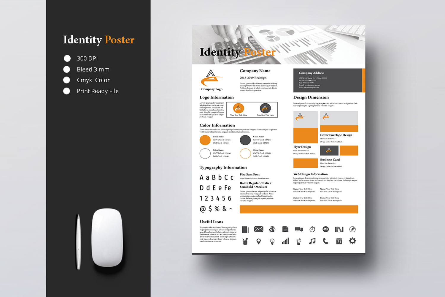 Brand Identity Poster V02, a Flyer Template by Template Shop | Creative ...