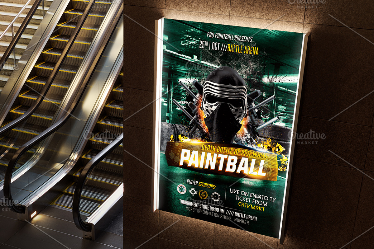 Paintball Flyer Template, a Flyer Template by Basez Flyers | Creative ...