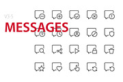 100 Messages UI icons, an Outline Icon by Palau