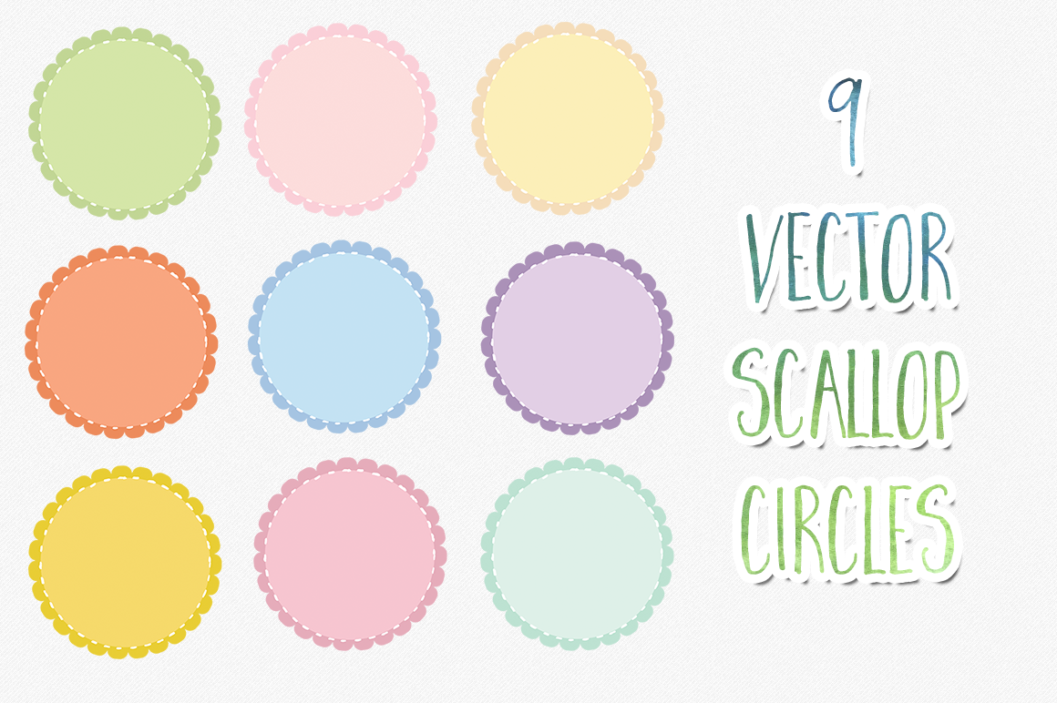 vector scallop circles, an Object Graphic by TeaBerry