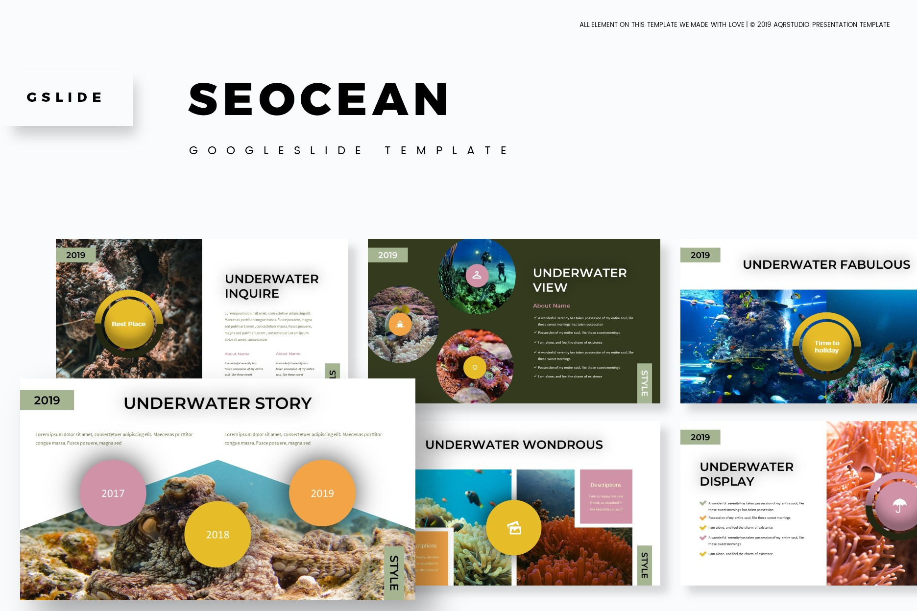 Seocean - Google Slides Template, a Presentation Template by AQR Studio