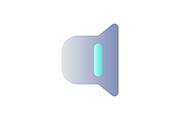 Audio settings gradient ui icon, a Solid Icon by bsd studio