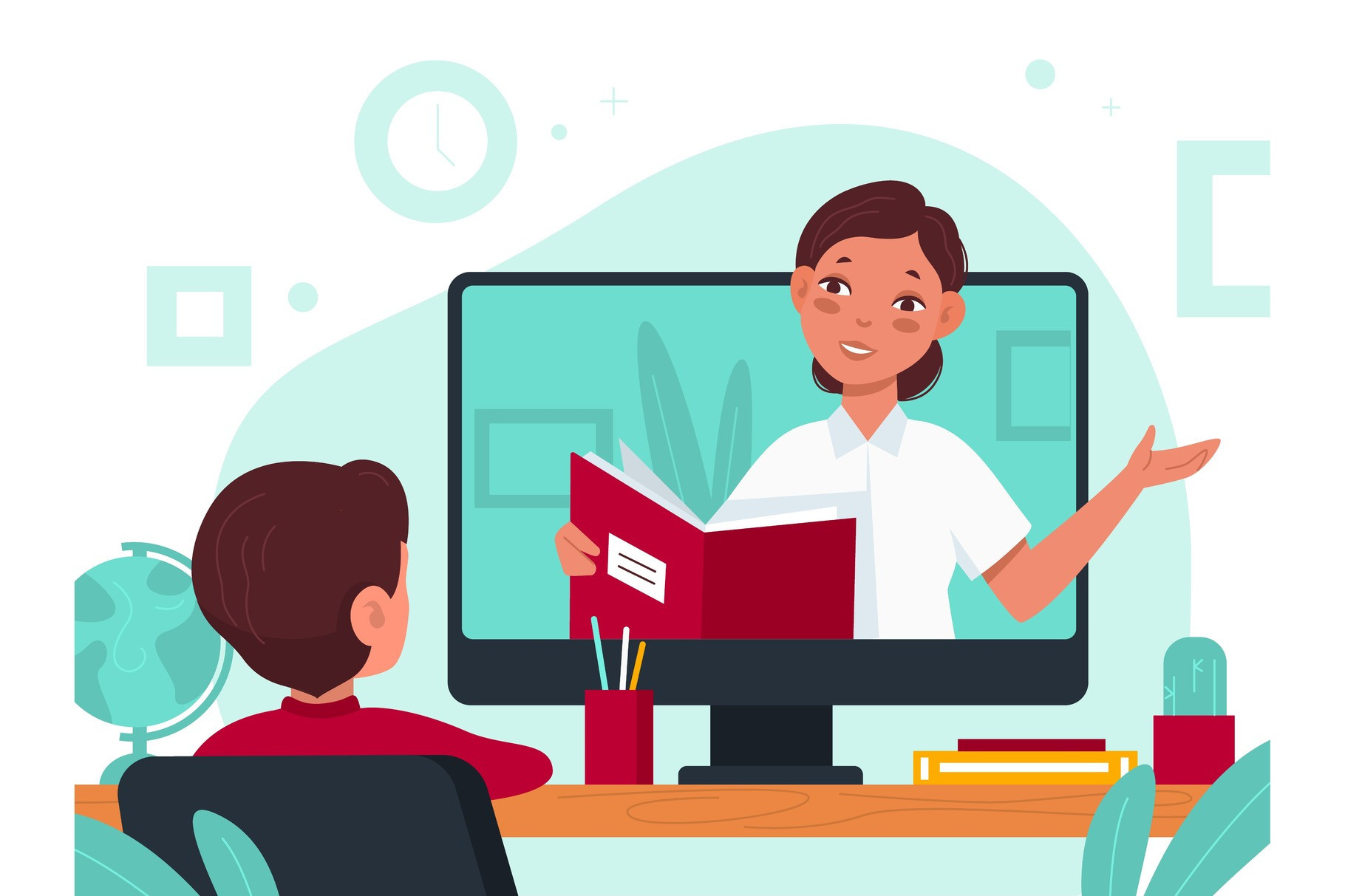 Distance learning. Online education | Education Illustrations ...