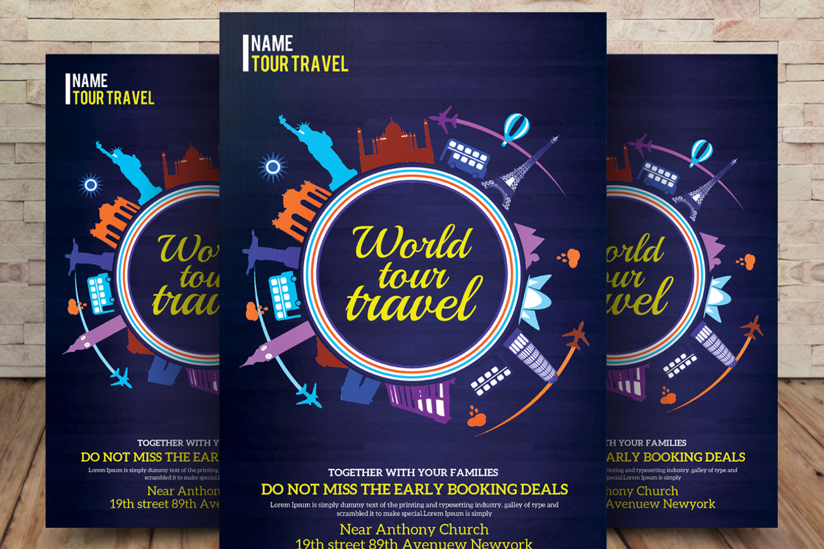 World Travel Tourism Marketing Flyer, a Flyer Template by graphicforest