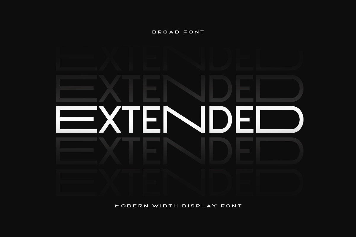 BROAD is a Modern Extended Sans Serif | Creative Market