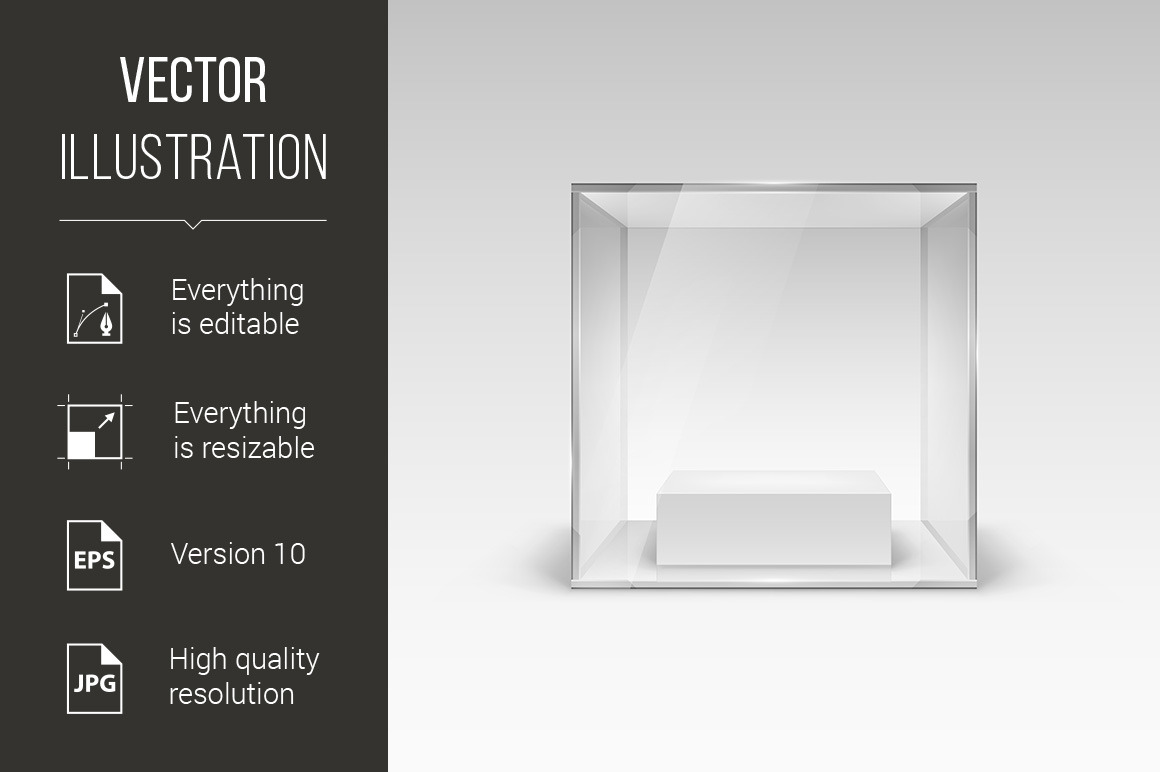 Glass Showcase | Background Graphics ~ Creative Market