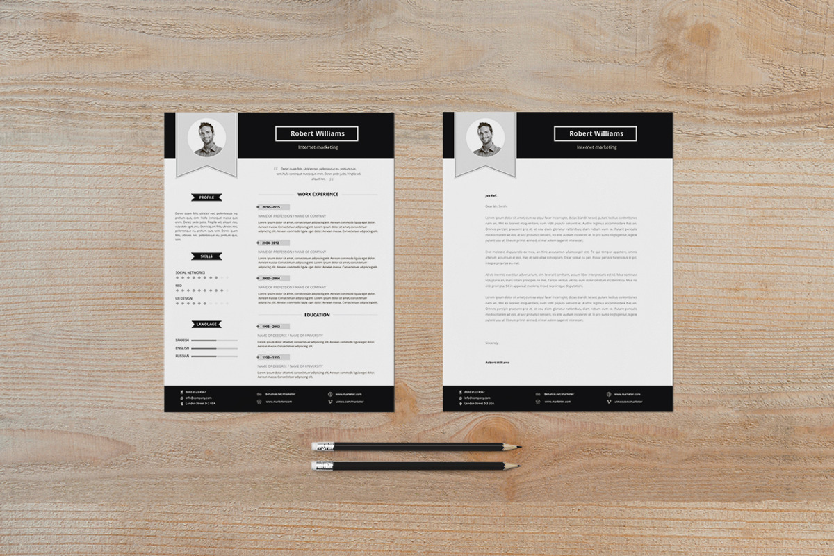 Resume / CV - Robert, a Resume Template by 3Angle