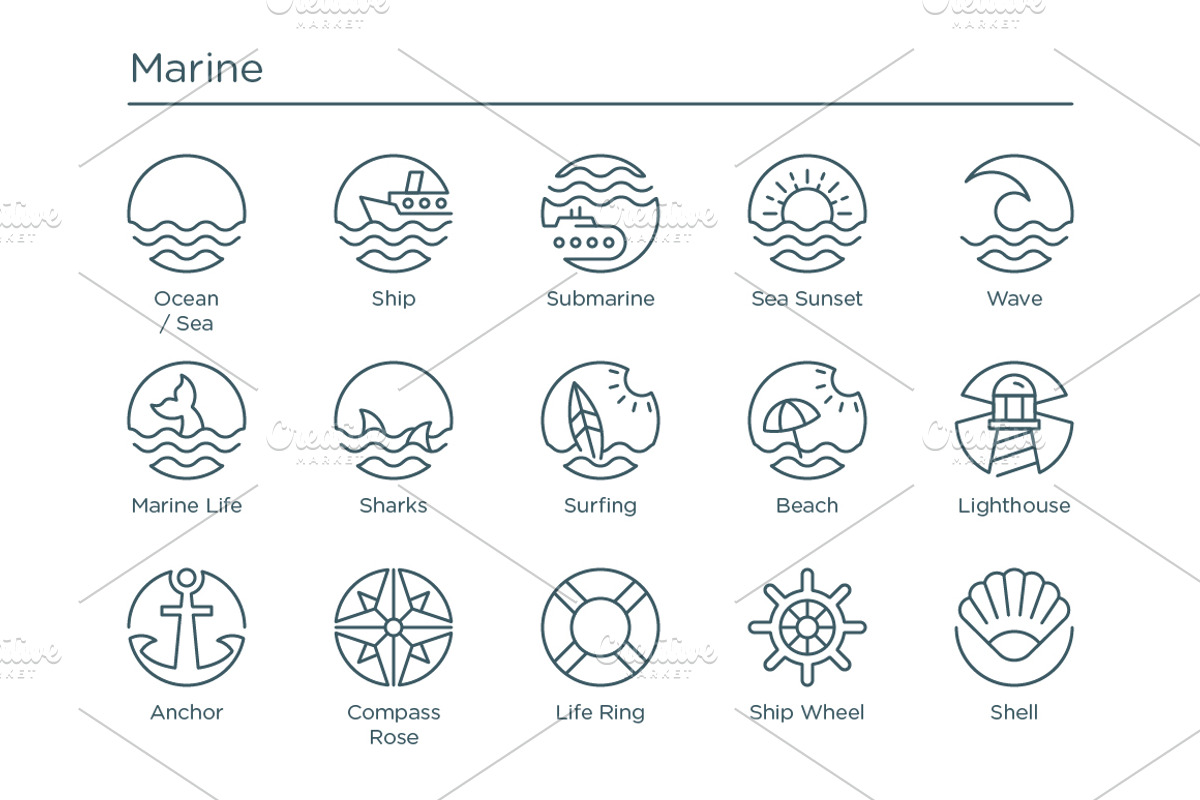 Circularity - Circle Line Icons, an Outline Icon by ARTE MIGUEL