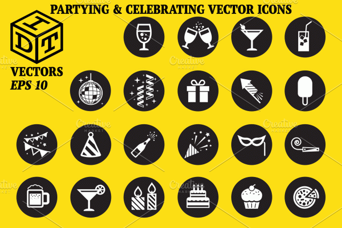 Partying & Celebrating Vector Icons, an Icon by Idette Designs™