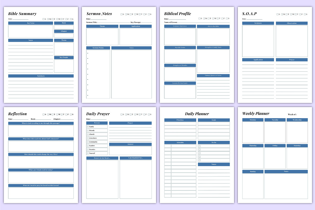 2026-2027 Bible Study Journal Canva, a Stationery Template by Mustafiz