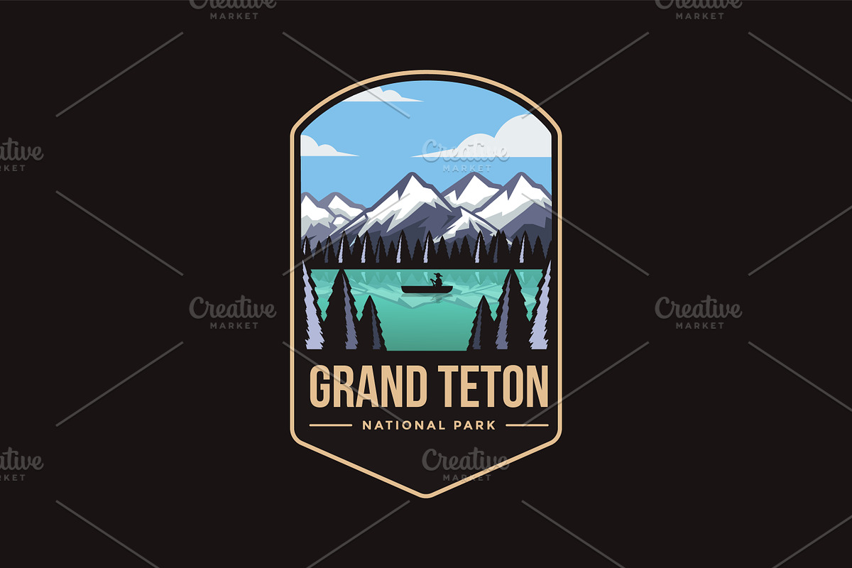 Grand Teton National Park Logo, a Branding & Logo Template by DOMHOUZE