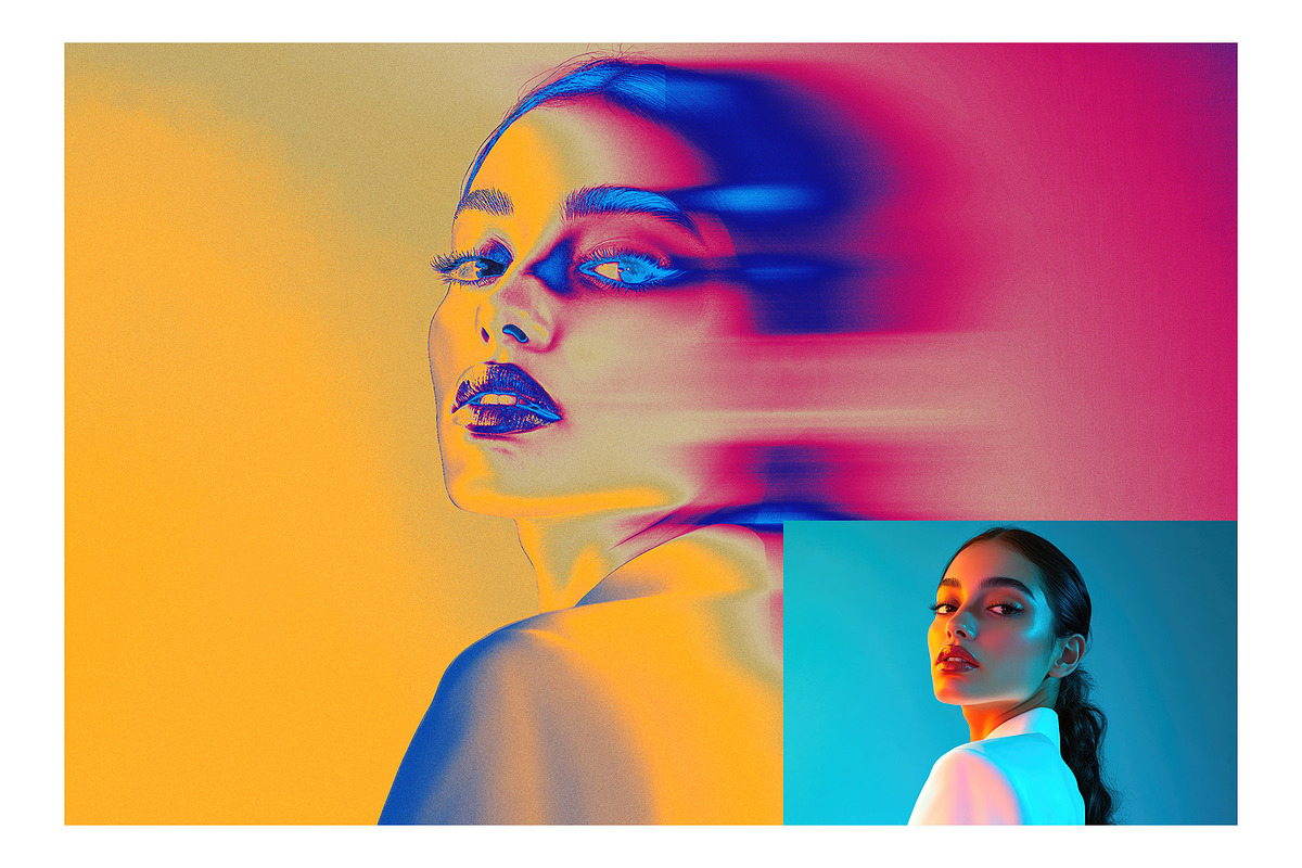 Acid Smudge Photo Effect Template, a Layer Style Add-On by DesignerCandies