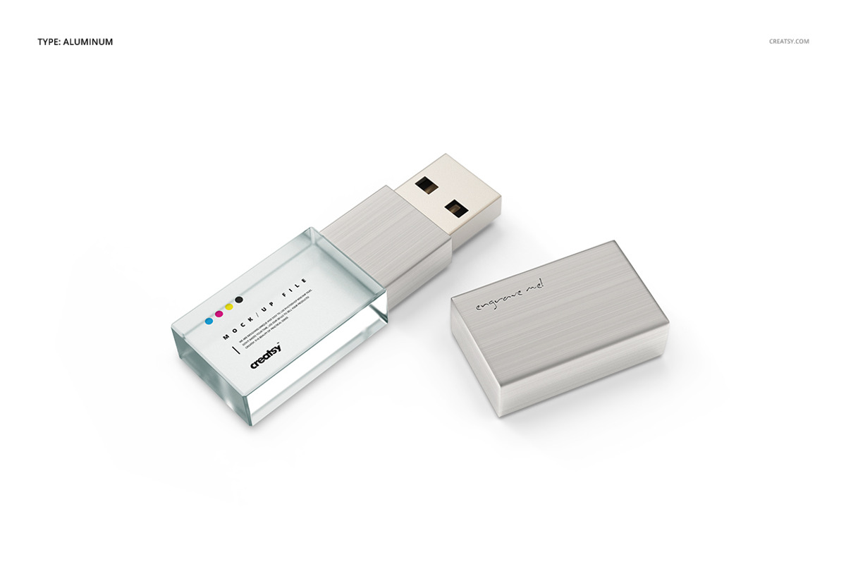Acrylic USB Drive Mockup Set, a Product Mockup by creatsy5 | Creative ...