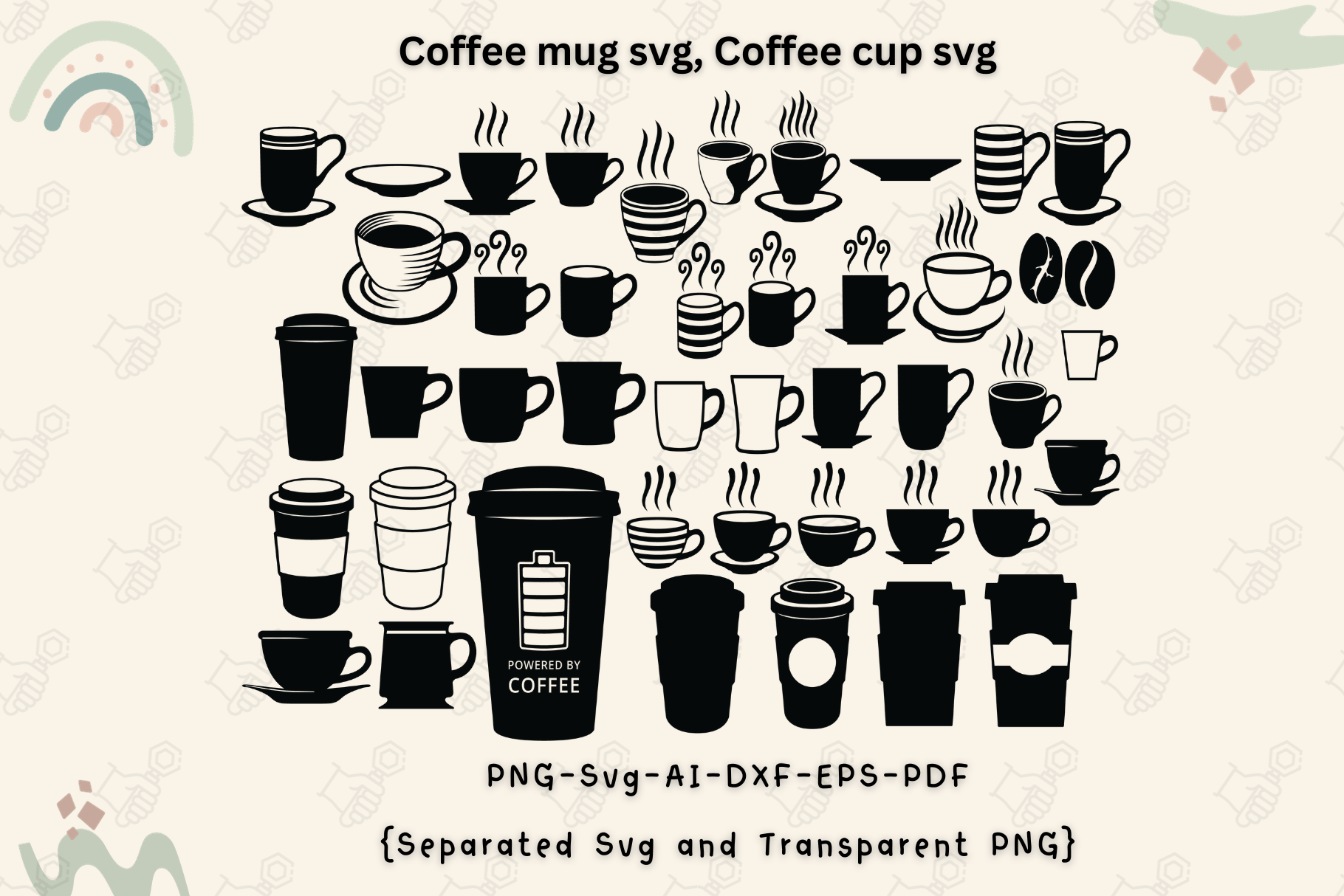 Coffee mug svg, Coffee cup svg