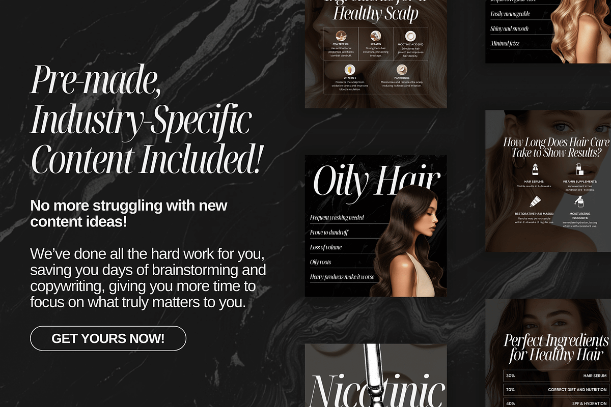 Trichology Canva Instagram Templates, a Social Media Template by Xenié ...