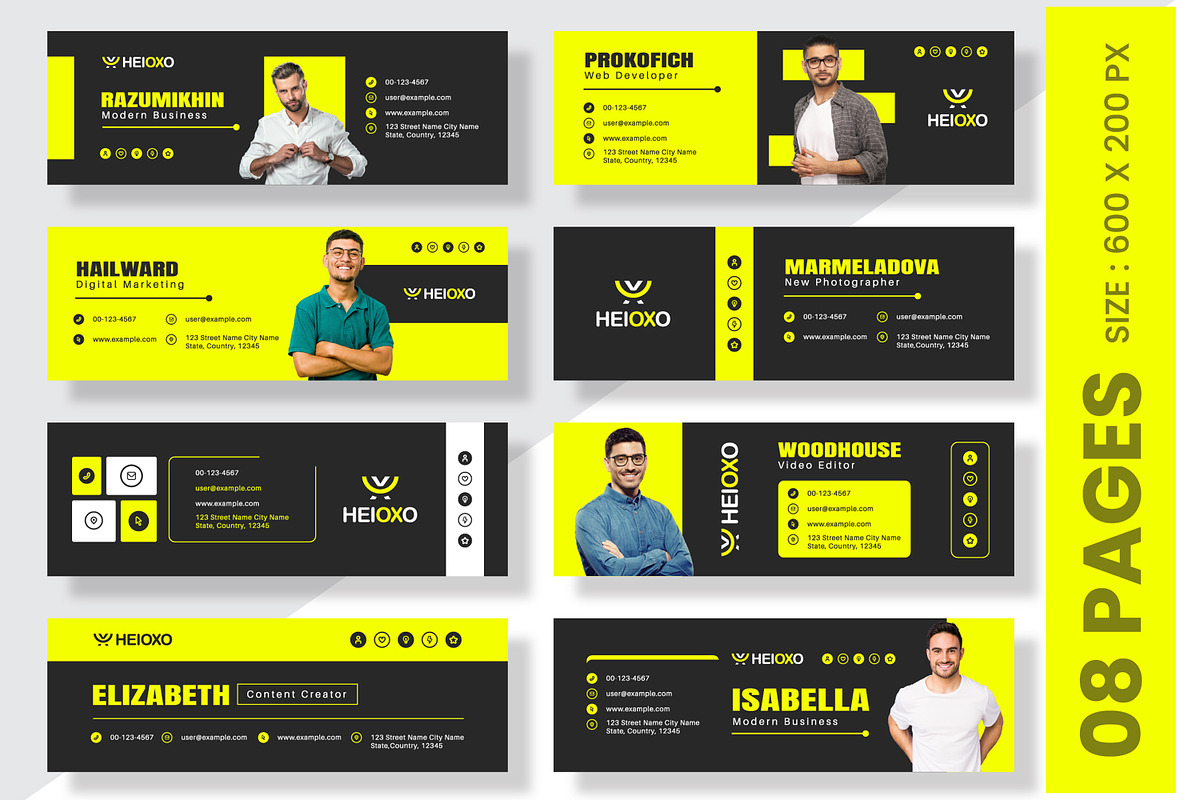 Email Signature UI UX Design Layout
