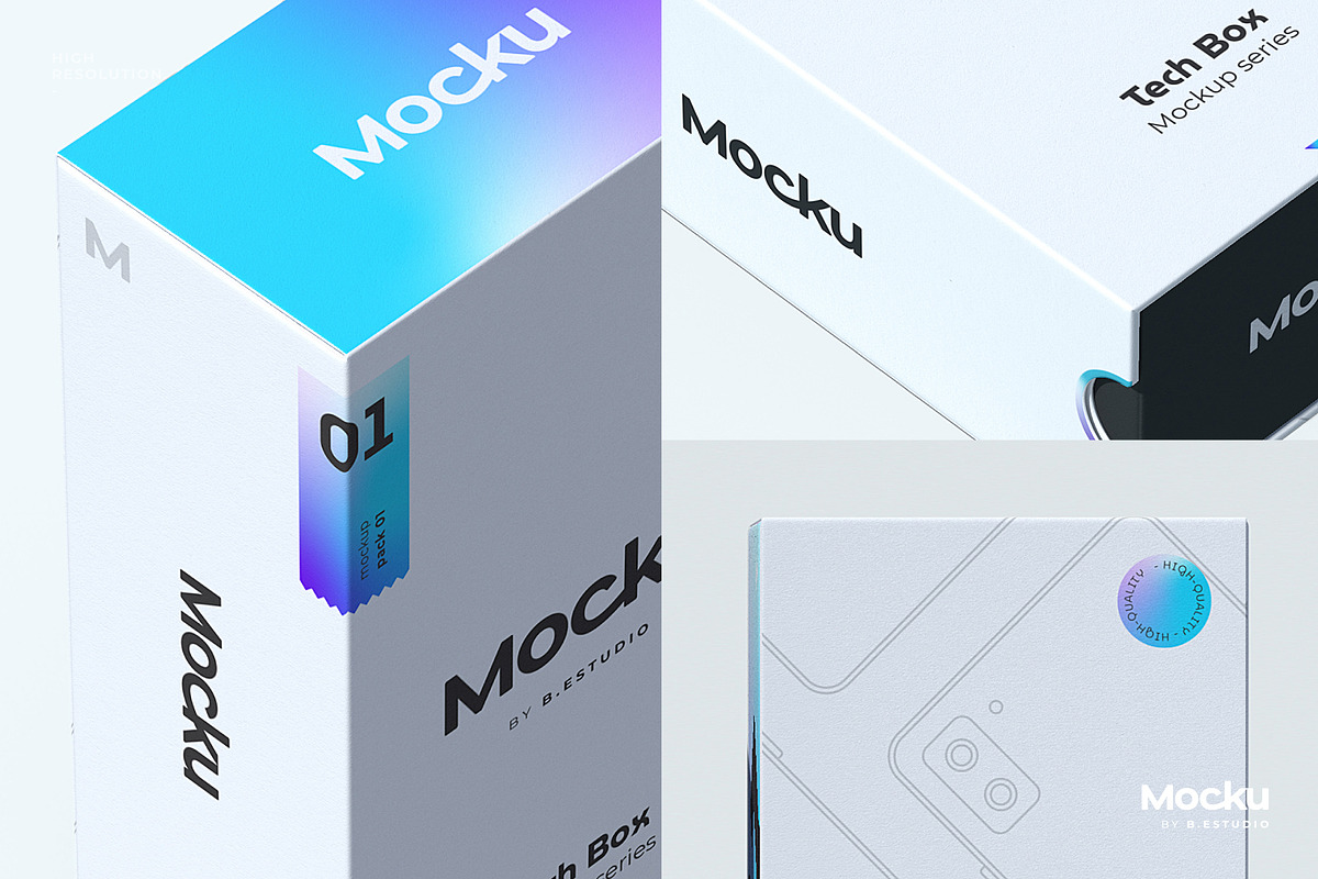 Tech Box Mockup - Megapack, a Packaging Mockup by Mocku
