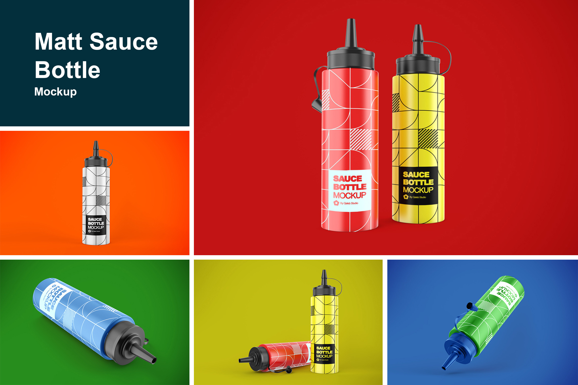 Matt Sauce Bottle Mockup