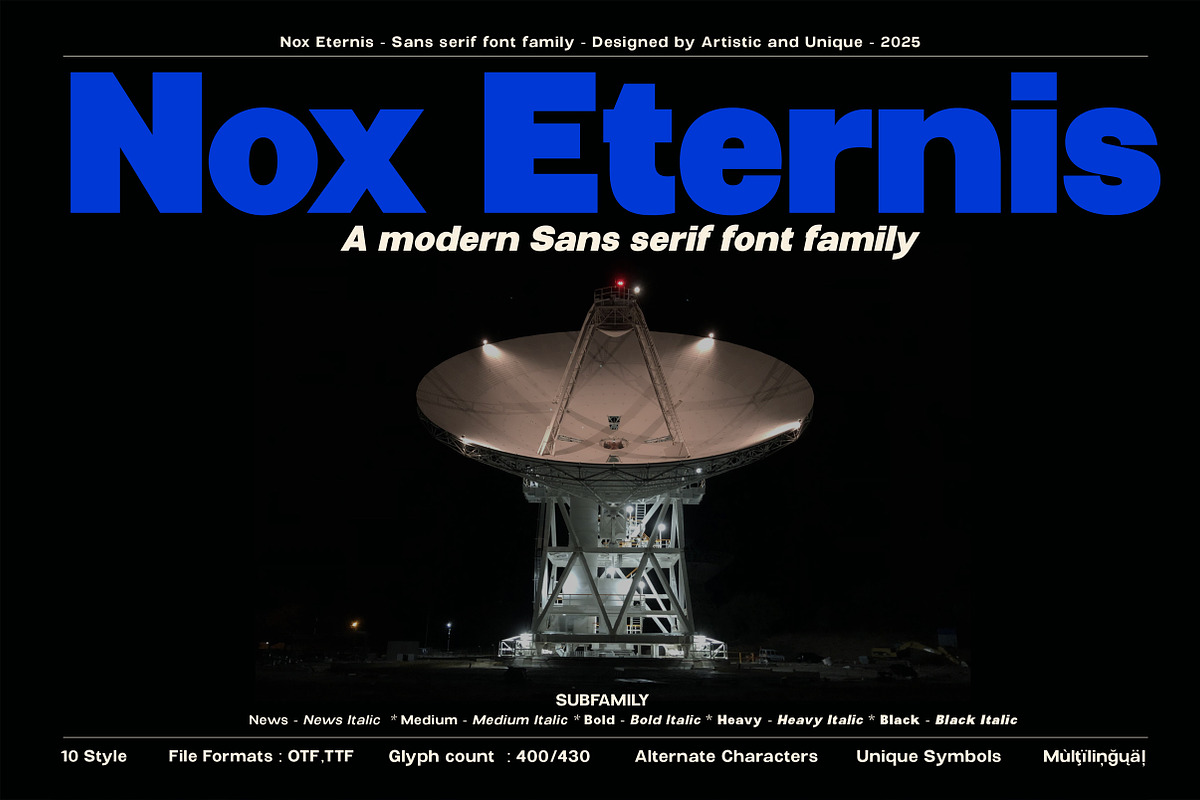 Nox Eternis - Sans serif font family