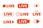 Live streaming icons. Livestream, a Background Graphic by Valerie Bodnar