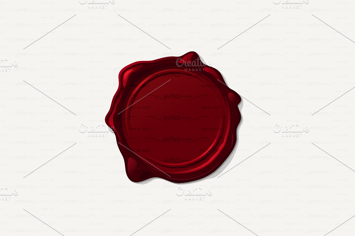 vector wax seal wax stamp, a Packaging Mockup by WINDmade