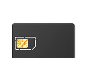 Black sim card template, an Object Graphic by BestPics