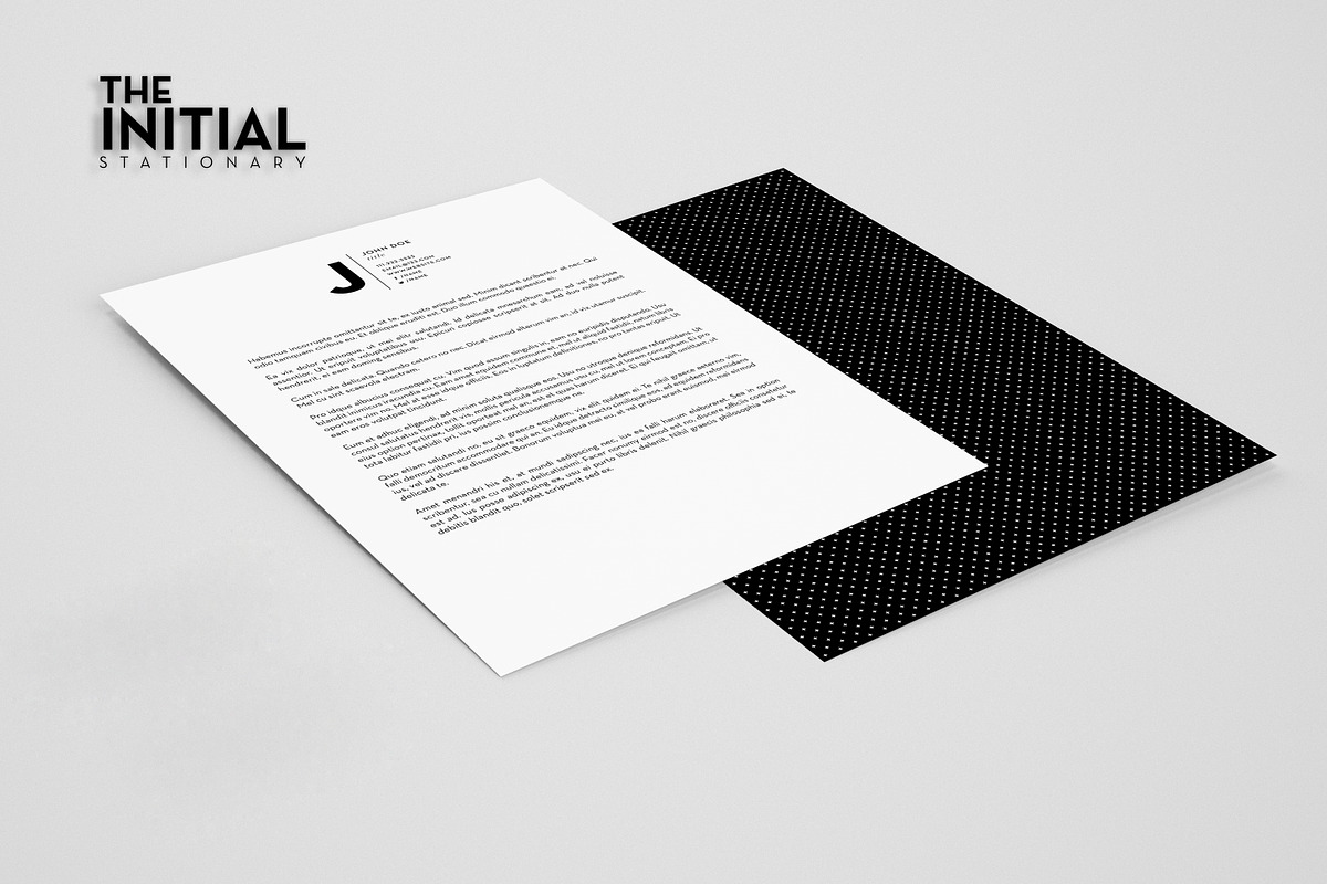 The Initial - Letterhead Template, a Stationery Template by xxDeadPixels