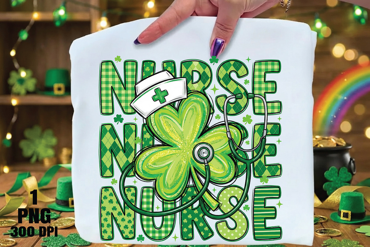 St Patricks Nurse Png, an Illustration by Daily.Designs